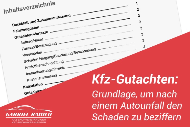 Kfz Gutachten nach einem Unfall: Darum ist es so wichtig!